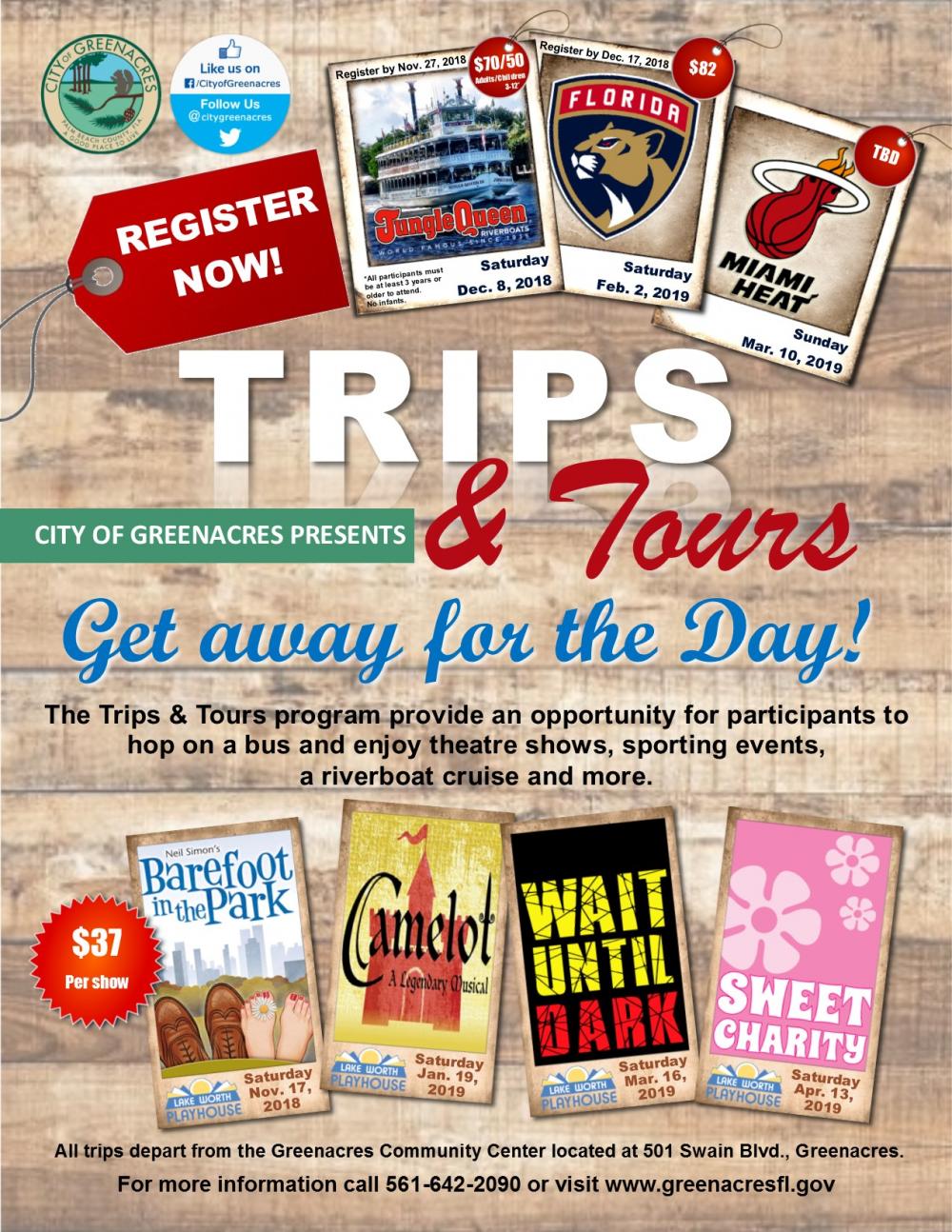 Trips & Tours Flyer | Greenacres Florida