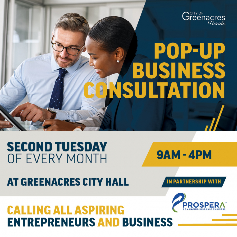 Pop Up Business Consultation | Greenacres Florida